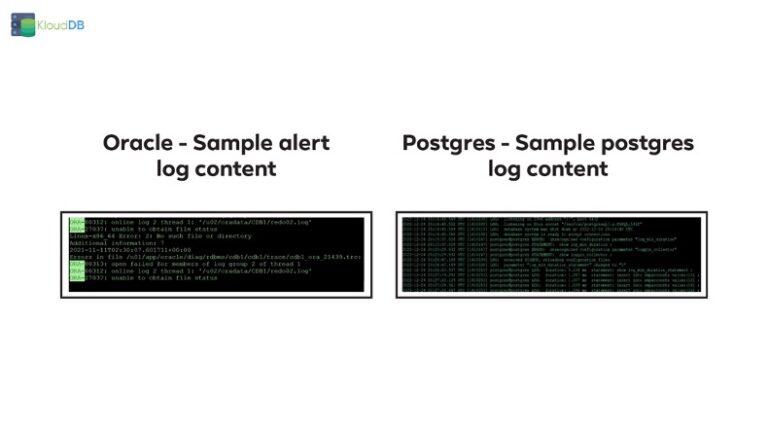 Postgres for Oracle DBAs – Alert log vs Postgres log - Kloud DB